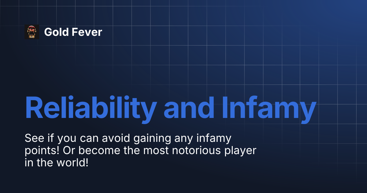 Reliability and Infamy | Gold Fever