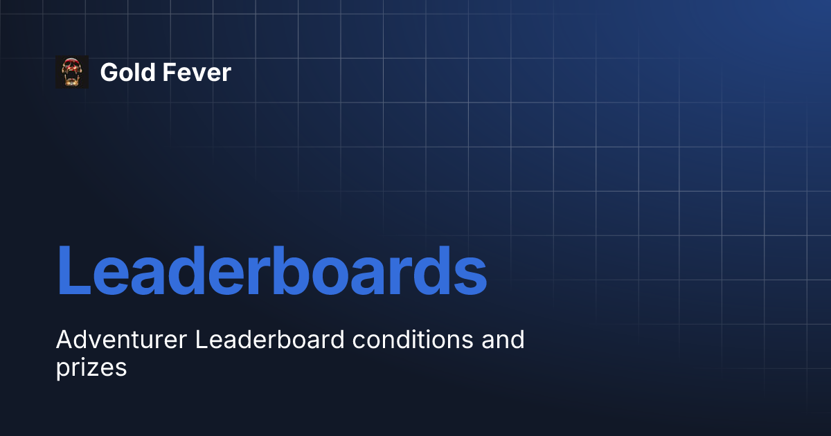 Leaderboards | Gold Fever